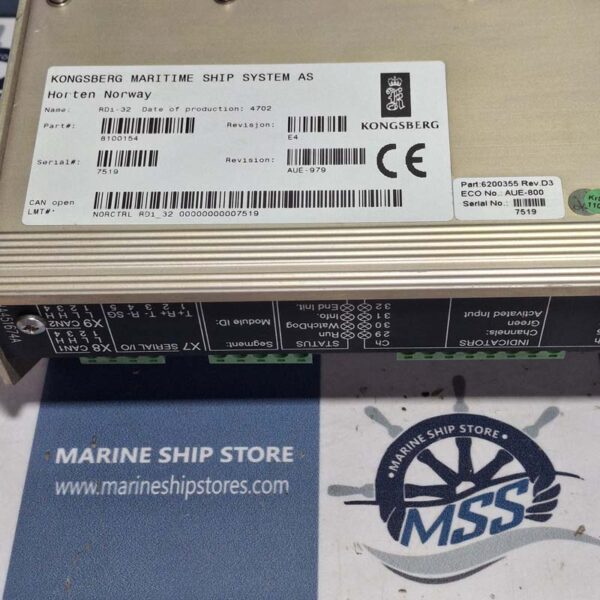 KONGSBERG RDI-32 8100154 HA451674A REV-E4 REMOTE DIGITAL INPUT MODULE ...