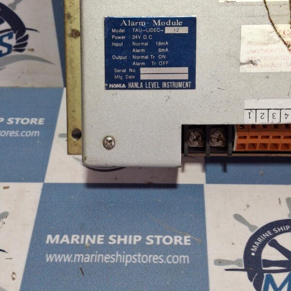 HANLA LEVEL INSTRUMENT TAU-LIDEC-12 ALARM MODULE - Marine Ship Store