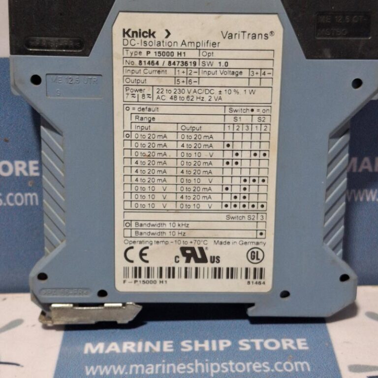KNICK VARITRANS P-15000-H1 DC-ISOLATION AMPLIFIER - Marine Ship Store